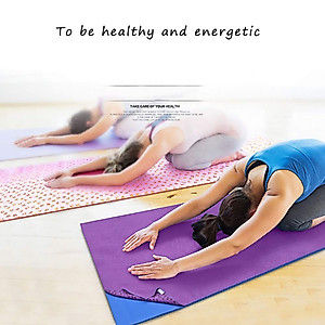 oAtm0eBcl Yoga Mat, Superfine Fiber Non-Slip Yoga Mat Cover Towel Blanket for Home, Gym Sports Fitness Exercise Pad Cushion Green
