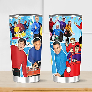 Tumbler Insulated Stainless Steel 20 oz wiggles Wine Coffee Tea Hot Cold Iced Water Botter Gifts for Family and Friends