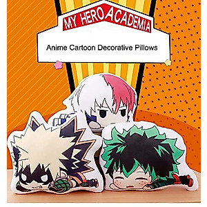 My Hero Animation Plush Throw Pillows Bakugou Plushie Throw Anime Cartoon Bed Sofa Decorative Pillows Fans Gift Cosplay 35cm/13.7 Inch -A