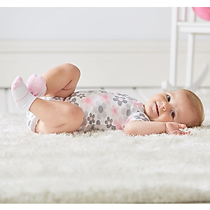 Gerber baby girls 5-pack Variety Onesies Bodysuits girl bodysuits, Elephants/Flowers, 0-3 Months US