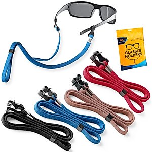 SIGONNA Eyeglasses String Holder Straps Cord - 4 Premium Eyeglass Chains for Men Women - Eye Glasses Strap Chain - Sunglass Lanyard Neck Retainer 4 pcs