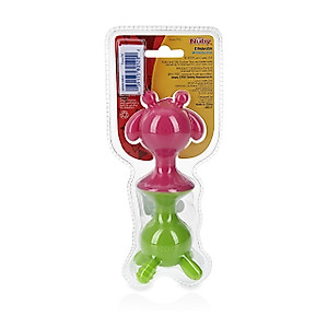 Nuby Silly Giraffe Interactive Suction Toys with Built-in Rattle, Pink/Green, 2 Count