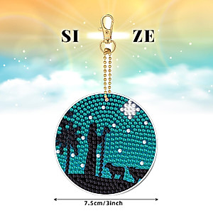 Estune 28 Pcs Christmas Nativity Scene Diamond Painting Keychain for Adult Christmas 5D DIY Diamond Painting Art Keychain Decor Keychain Making Kit Diamond Key Diamond Ornaments Craft Accessories