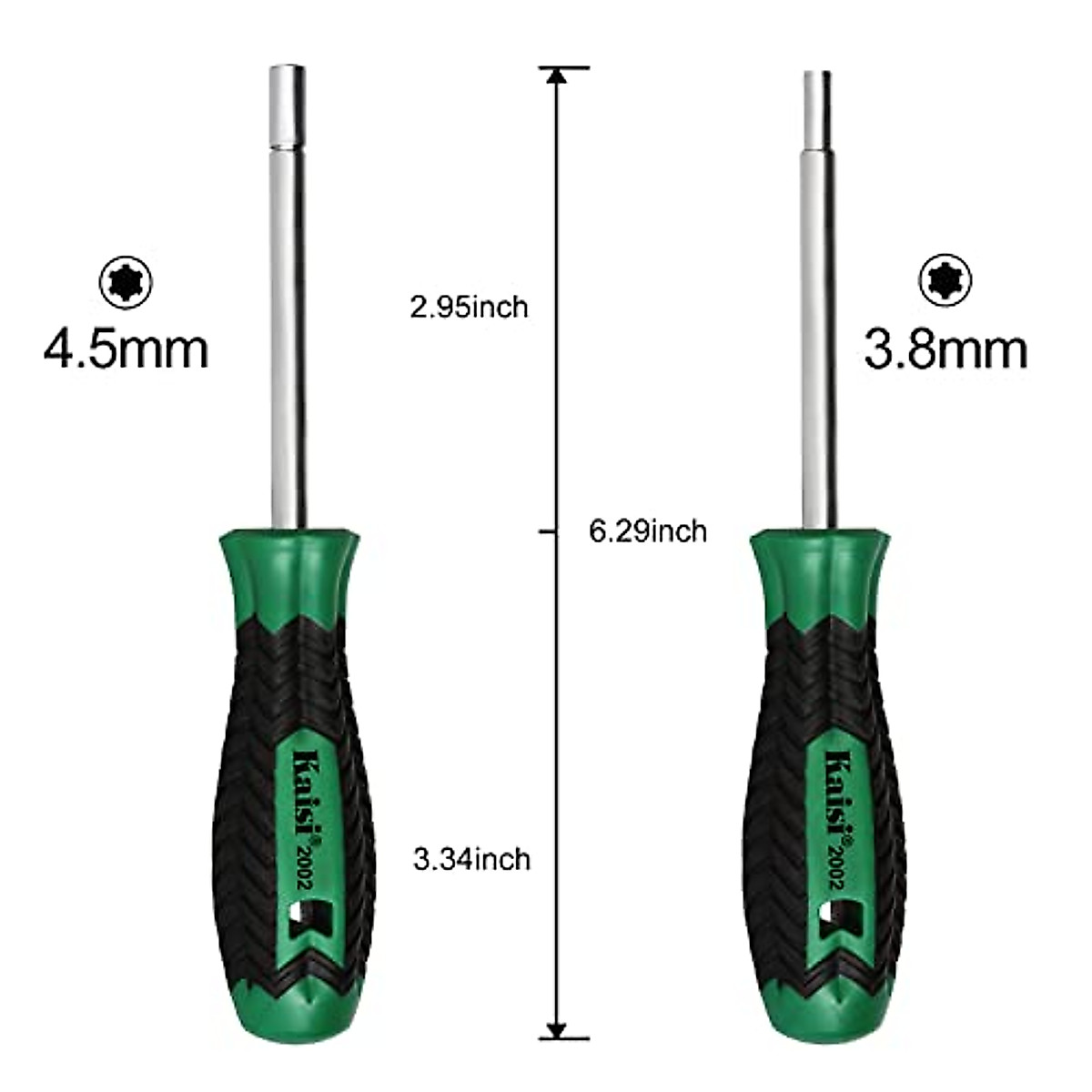 Kaisi Gamebit Screwdriver Set 3.8mm and 4.5mm Security Screwdriver Bit for Opening Nintendo, Sega Consoles and Game Cartridges