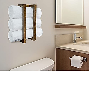 Wooden Wall-Mounted-Towel Rack (Pack of 1)