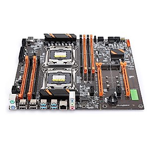 X99 Desktop Motherboard with Inter X99 Chip Set, LGA 2011 V3 Gaming Motherboard with 2 * M.2 SSD /6 * SATA3.0 Slot, 8 DDR4 DIMM, RJ45 Network Card Slot
