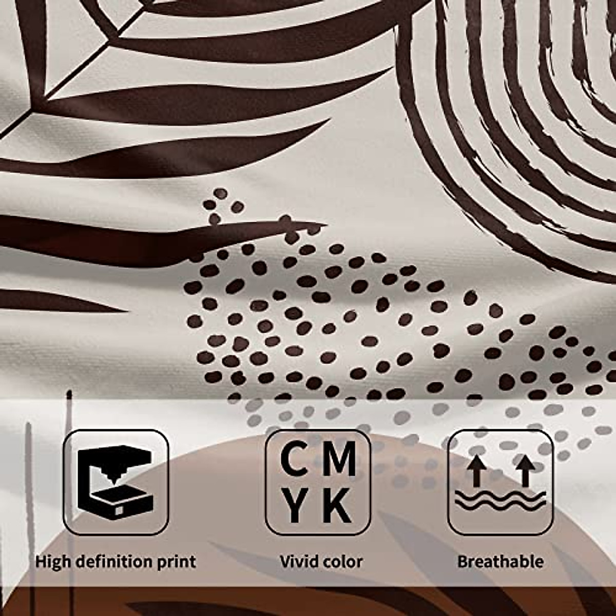 Giwawa Brown Leaves Hand Towels Boho Leaf Soft Thin Bath Towel Set of 2 Highly Absorbent Decorative Kitchen Dish Guest Towel for Spa Gym Hotel