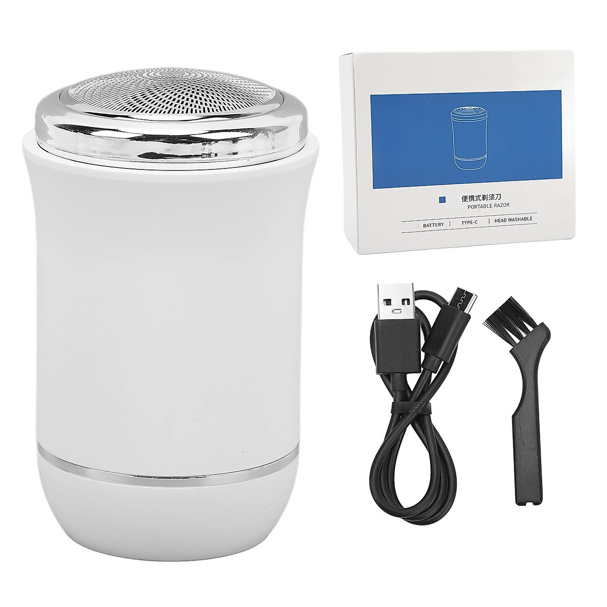 Beard Clipper, Washable Travel Lock Rechargeable Men Electric Shaver Easy Operation IPX6 Waterproof for Salon