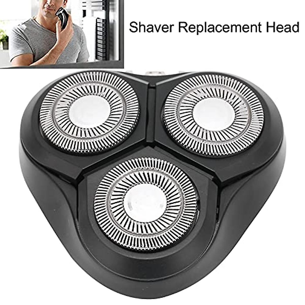 Electric Shaver Replacement Heads, 3 Heads Waterproof Universal Head Shaver for Men