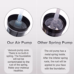 2PCS Replacement Press Cover Air Pump for Maybelline Fit Me Matte + Poreless Liquid Foundation Makeup Base (Black)