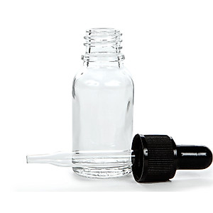 Vivaplex, 24, Clear, 15 ml (1/2 oz) Glass Bottles, with Glass Eye Droppers