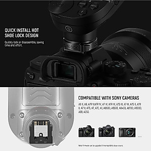 NEEWER QPRO-S TTL Wireless Flash Trigger Compatible with Sony 1/8000s HSS Large LCD Screen Slanted Design 5 Group Buttons 9 Customizable Functions for Q4 Q3 Z2 Z1 Z760 NW760 S101-300W PRO/400W PRO