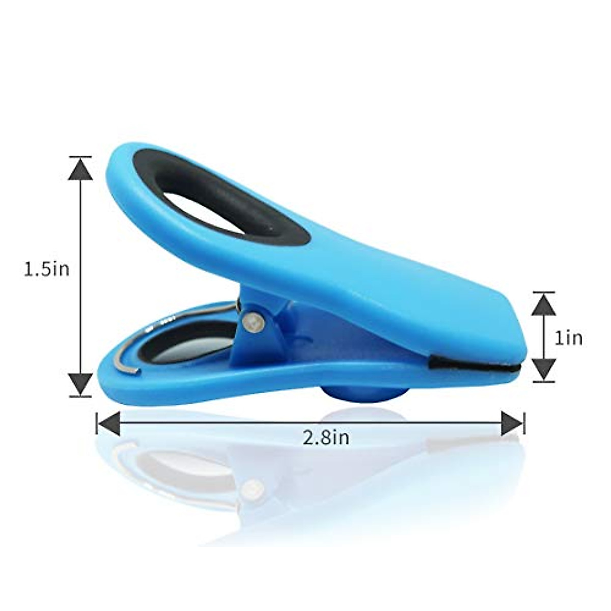 Chip Clips Magnetic for Food Bags - 10 Pcs Wanuata Strong Magnetic Clips Small, Snack Clip, Rubber Clips, for Fridge Magnetic Clip, Kitchen Storage, Bag Clips for Chips Magnetic