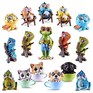 Blazin' Bison Garden Animal Solar Eyes | Meerkat Figurine | Patio Animal Decor | Yard, Balcony, Deck | Weather Resistant | Meerkat Gifts | Auto On/Off