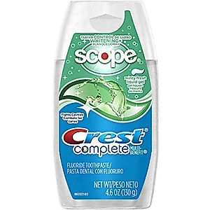 Crest Pls Scp White Liq F Size 4.6z Crest Complete Tartar Cntrl Whitening W/ Scope Liq Gel Toothpaste Mint Frsh