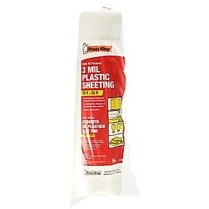 Frost King P1025/3 Polyethylene Sheeting, 10' x 25' x 3 mil., Clear