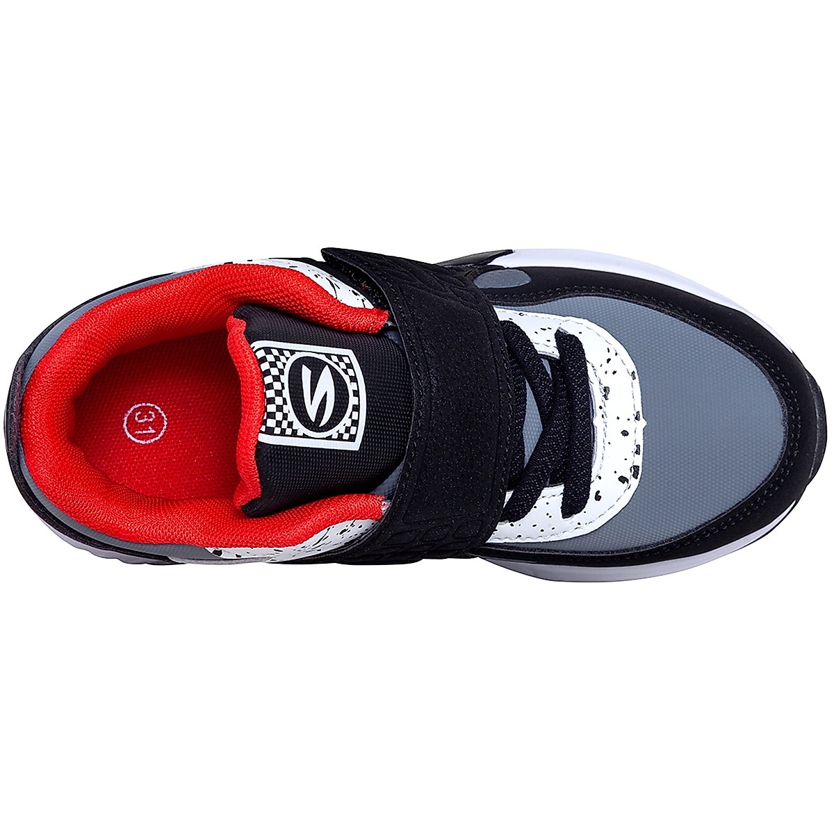 V VICROAD Toddler Kid Breathable Outdoor Hiking Sneakers Grey/Red Athletic Running Shoe Size 9 for Boys Girls