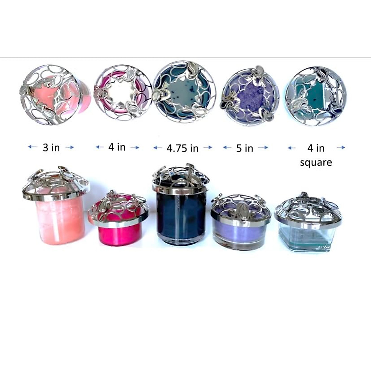 Peek Product Designs Adjustable Candle Topper for Jar Candles - Ocean Design with Coral Reef & Stingrays - Candle Cover Shade Sleeve Lid