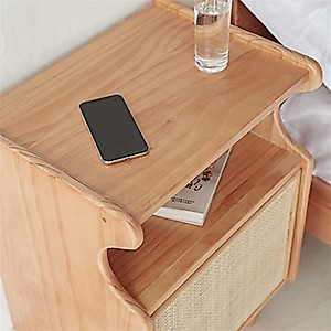 HIGOH Bedside Table Furniture Nightstands Bedroom Bedside Table Home Living Room Storage Side Cabinet Hotel Bedside Locker Tables