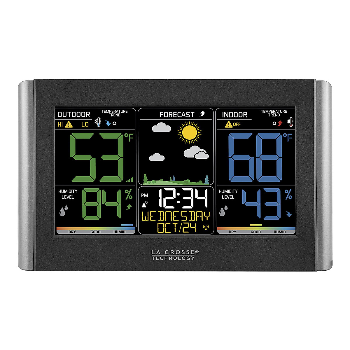 La Crosse Technology C85845-INT Weather Station, Black & 925-1418 Sensor Protection Shield with Mount