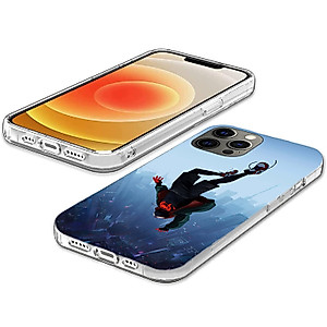 Compatible with iPhone XR Case Morales in The City Jump Miles Soft TPU Flexible Protective Phone Case Cover Shockproof