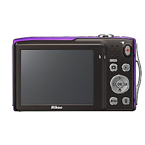 Nikon COOLPIX S3300 16 MP Digital Camera with 6x Zoom NIKKOR Glass Lens and 2.7-inch LCD (Purple)