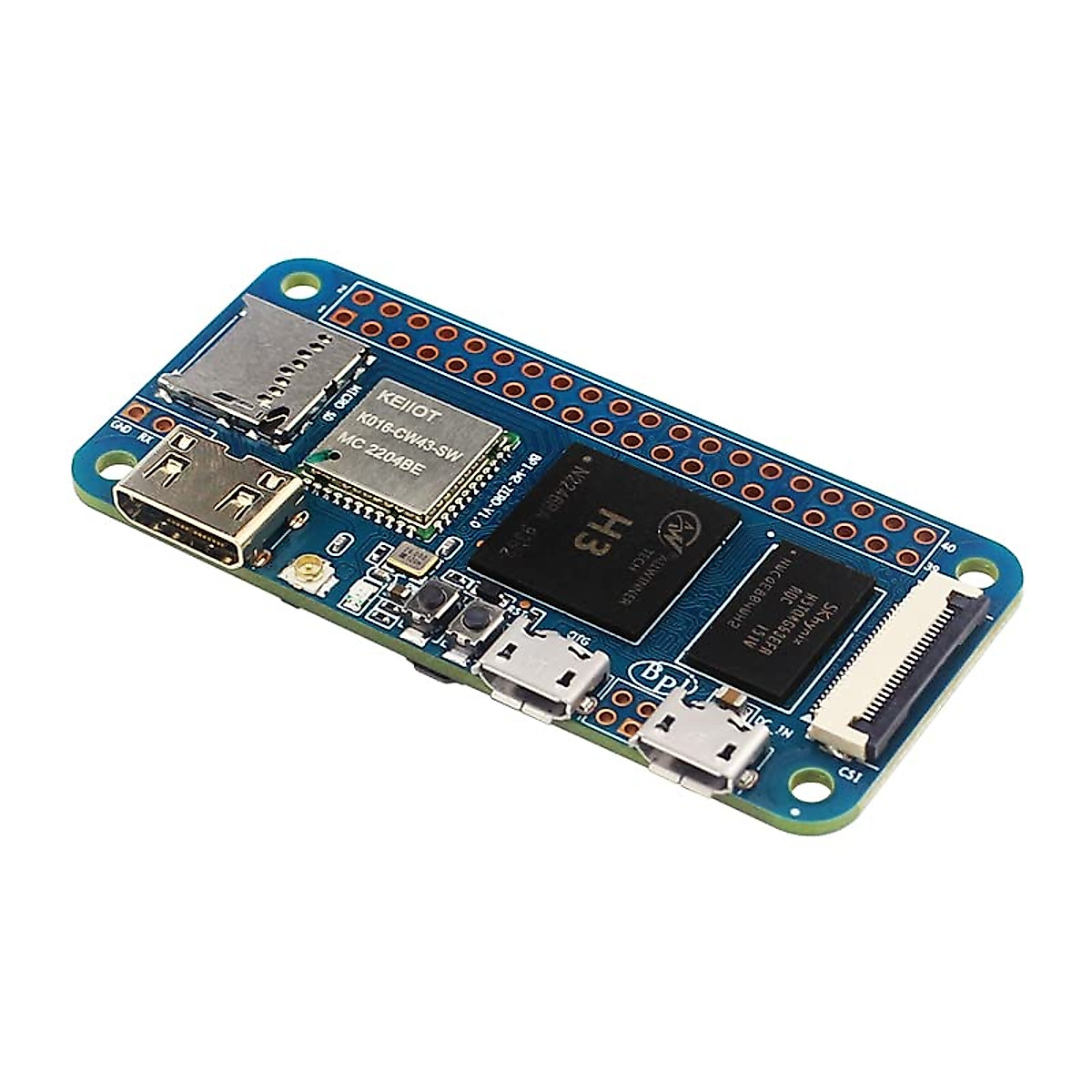 Banana Pi M2 Zero Open Source Single Board Computer Onboard Quad Core Cortex-A7 Alliwnner H3 CPU 512MB DDR3 RAM WiFi (AP6212) & Bluetooth for IoT Compatible with Raspbian Android Linux