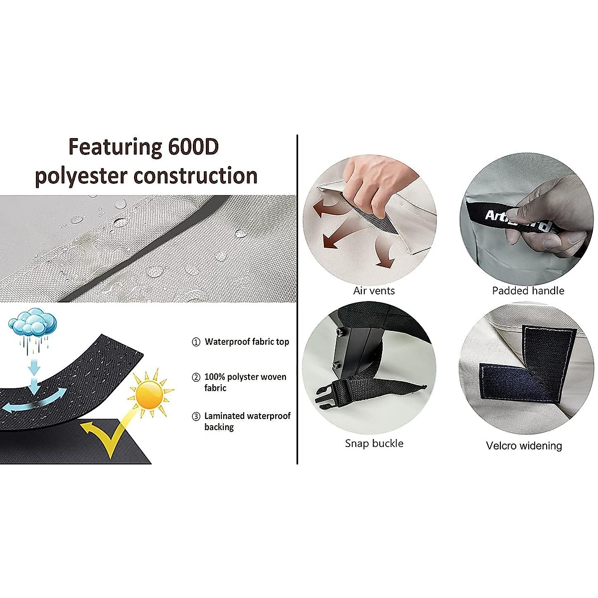 Artibear 4ft Heavy Duty Upgraded Outdoor Firewood Rack With Wood Holder Cover For Indoor Storage Log