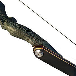ZSHJGJR 60 Inch Black Hunter Taken Down Longbow Limbs Replacement Bow Limbs Only for Right Handed and Left Handed 30lbs-60lbs (right hand, 35lbs)