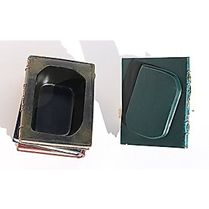 US 4.75 Inch Snow Owl Flap Wings on Books Trinket Box, White Color