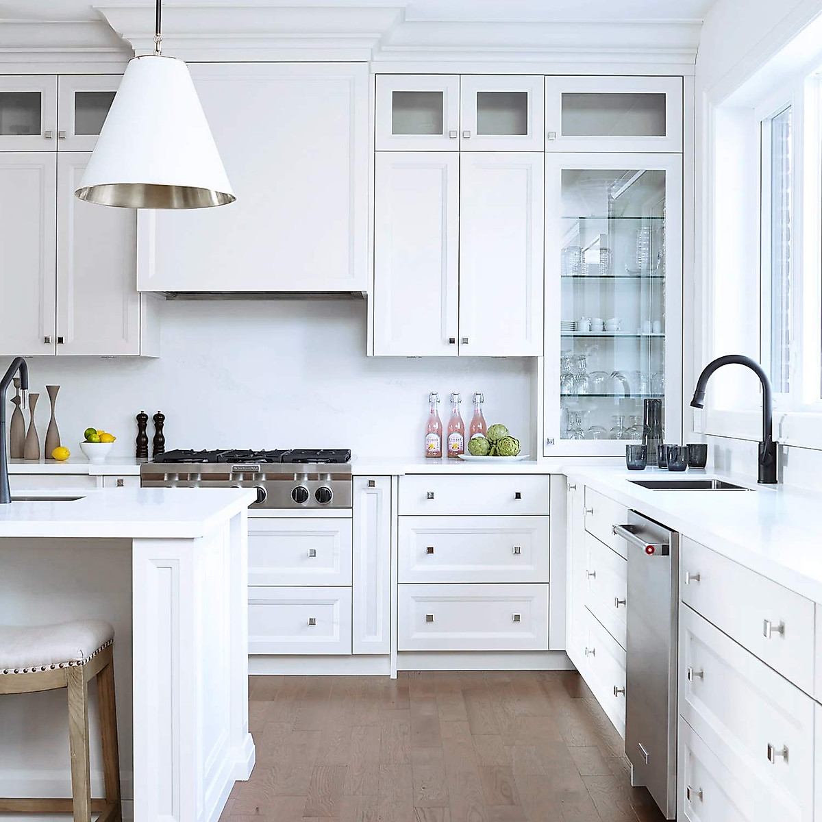 Mecpar 15.7" x 118" Matte White Wallpaper White Contact Paper White Peel and Stick Wallpaper Self-Adhesive Removable Wallpaper Thicken Waterproof Wallpaper for Kitchen Countertop Cabinet Wardrobe