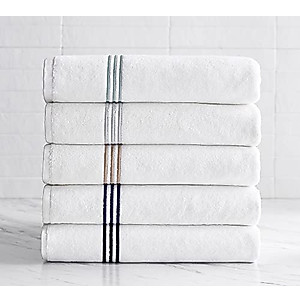 SIMPLI-MAGIC 79509 8-Piece Premium Set, 2 Bath, 2 Hand, 4 Wash Cloths, 100% Ring Spun Cotton Highly Absorbent Towels for Bathroom, Gym, Hotel, and Spa, (2) 27" X 54" (2) 16" x 30" (4) 13" x 13", Black