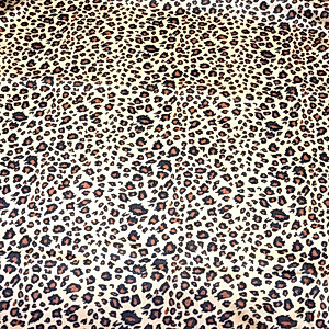 Yutone 59" Wide Leopard Print Velboa Short Fur Pile Upholstery Drapery Clothing Polyester Fabric by The Yard (Leopard one Yard)