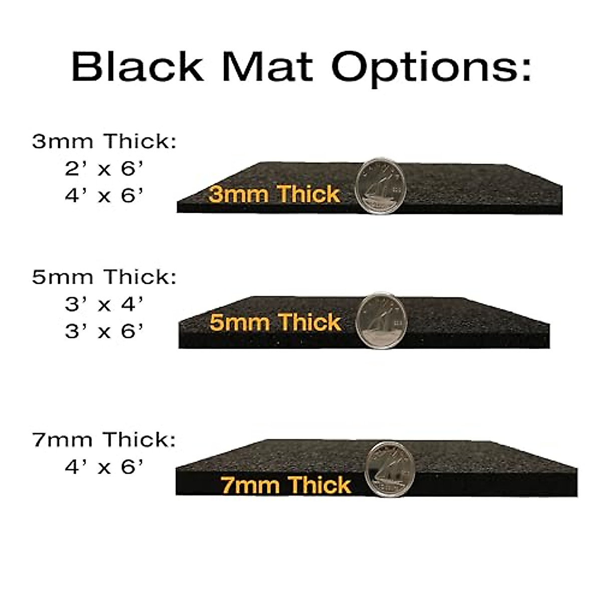 Rubber King Fitness Mat - 3' x 6' x 5mm - A Premium Durable Low Odor Exercise Mat Indoor/Outdoor - Black