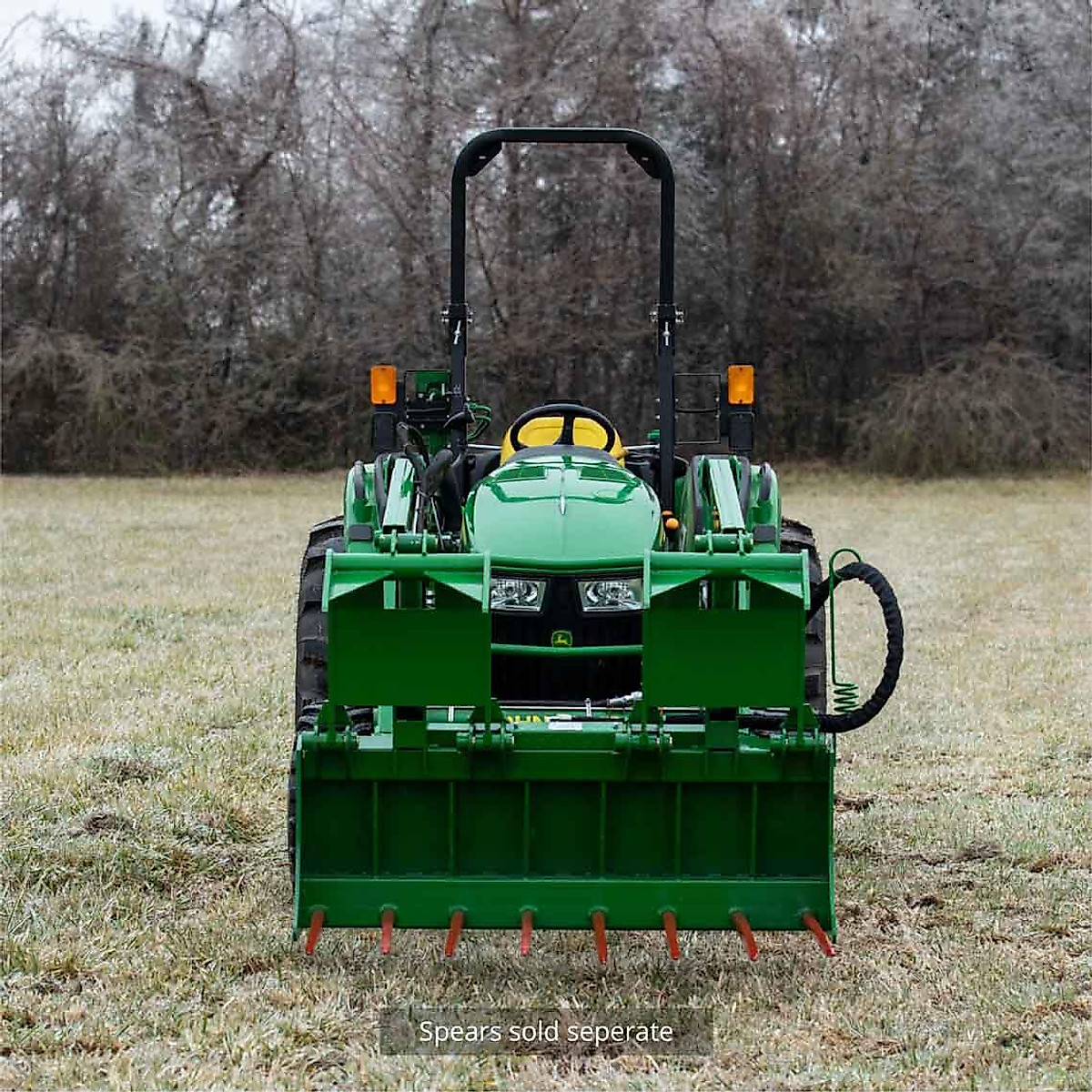 Titan Attachments 60-in Tine Bucket Attachment Fits John Deere Loaders Fits John Deere Loaders, Hook and Pin Connection