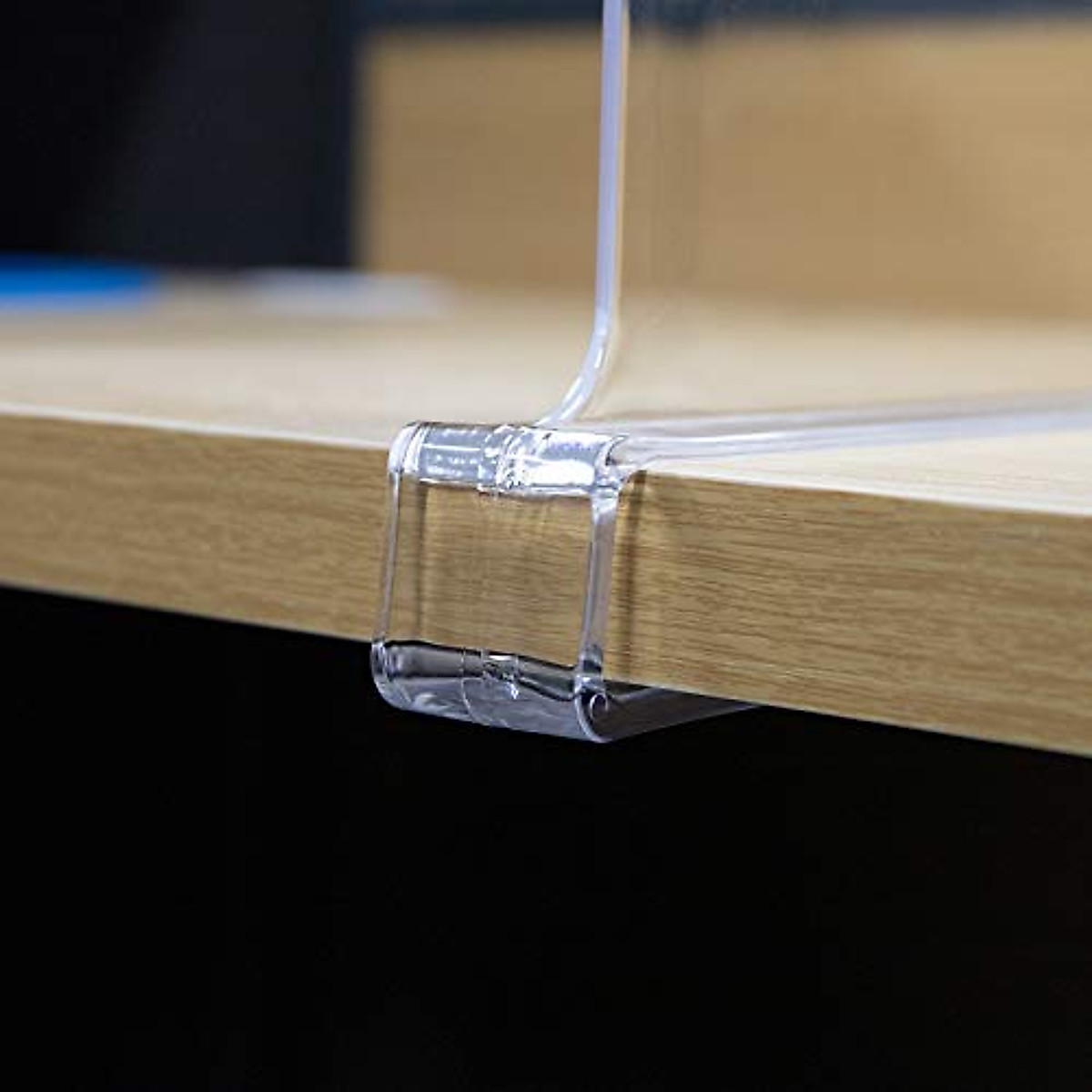 Jucoan 4 Pack Clear Acrylic Shelf Dividers for Closet Organizer, Vertical Wood Shelves Dividers, Closet Shelf Separators Purse Organizer for Wood Closets, Kitchen Cabinets, Bookshelf, Home and Office