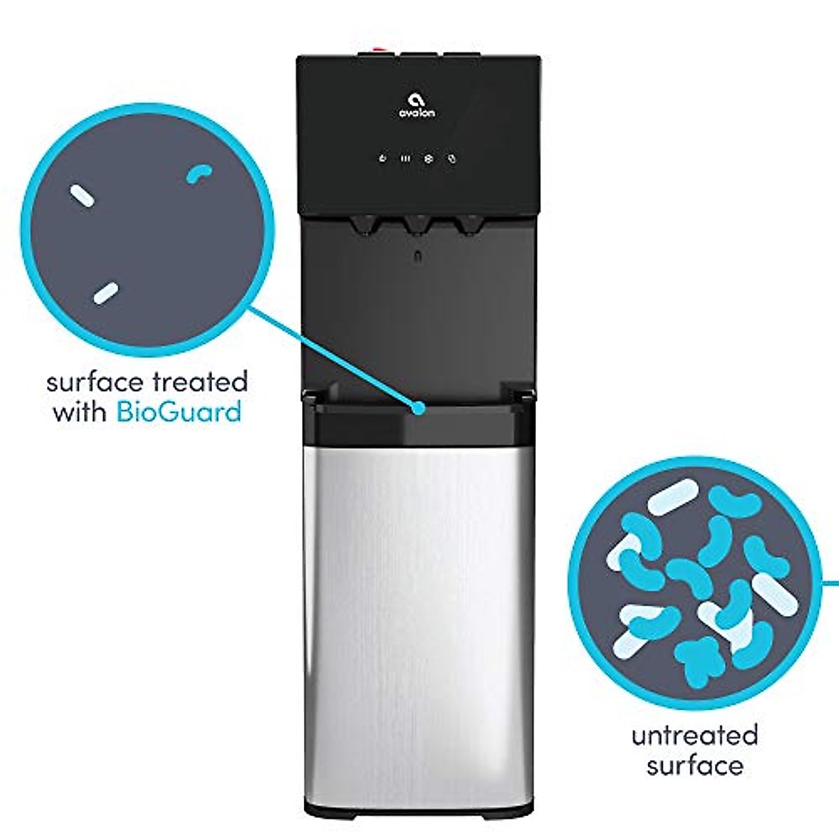 Avalon Bottom Loading Water Cooler Dispenser with BioGuard- 3 Temperature Settings- UL/Energy Star Approved- Bottled