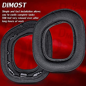 HS80 Ear Pads Compatible with HS80 Headset I Thicker Enhanced Memory Foam - More Soft Comfort Protein Leather by DIMOST