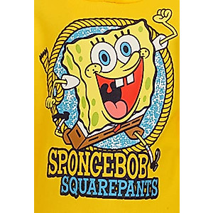 Nickelodeon SpongeBob SquarePants Little Boys Fleece Pullover Hoodie and Jogger Pants Outfit Set Yellow 7-8