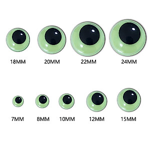 Vanteexpro 1200 Pieces Googly Wiggle Eyes Luminous Wiggle Eyes with Self Adhesive for DIY Crafts 1200 Pieces Muti Sizes