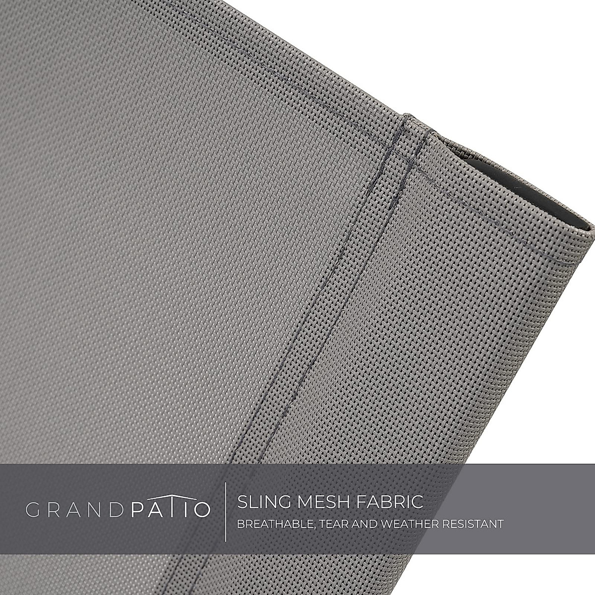 Grand patio 2-Pack Extra-Wide Directors Chair Set, Lightweight Folding Sling Chair with Steel Frame for Outdoor Camping Fishing-Grey