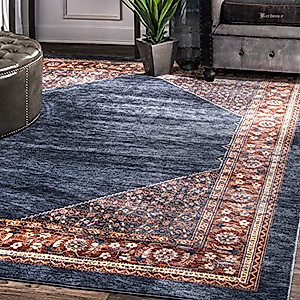 nuLOOM Temptation Floral Persian Area Rug, 3' x 5', Navy