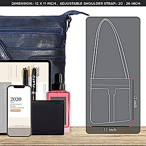 Leather Crossbody Bags for Women - Ladies Sling Handbags - Medium Cross body Purses Handbags - Purses For Women (Blue Classic)