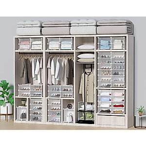 HOMIDEC Shoe Storage, 10-Tier Shoe Rack Organizer for Closet 20 Pair Narrow Shoes Shelf Cabinet for Entryway, Bedroom and Hallway