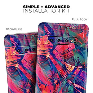 DesignSkinz Blurred Abstract Flow V44 Protective Vinyl Decal Wrap Skin Cover Compatible with The Samsung Galaxy S20 (Screen Trim & Back Glass Skin)