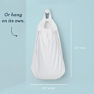 Esembly Pail Pouch, Hangable and Washable Waterproof Diaper Pail Liner and Reusable Laundry Bag, One Size, Sea Salt