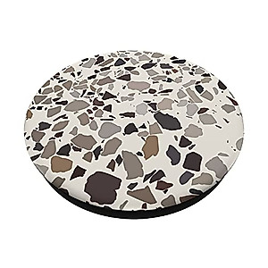 Terrazzo Aesthetic Abstract Neutral Earth Tones Beige PopSockets Swappable PopGrip