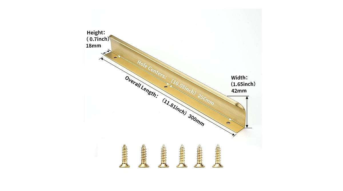 Buy Satanga Edge Finger Pulls - Modern Brushed Brass