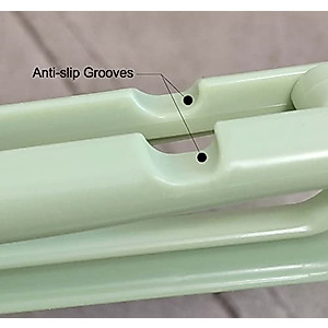 Fineget Plastic Coat Hangers Portable Travel Shorts Hangers for Closet Shoes Foldable Collapsible Clothes Heavy Duty No Slip Green Hangers Quick Drying (Green 2 Pcs, Pink 2 Pcs)