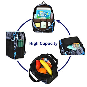 Sunborls Kawaii Backpack Cute Butterfly Exterior Teen Girls School Bookbag with Lunch Pail Pencil Case 3pcs（Purple）